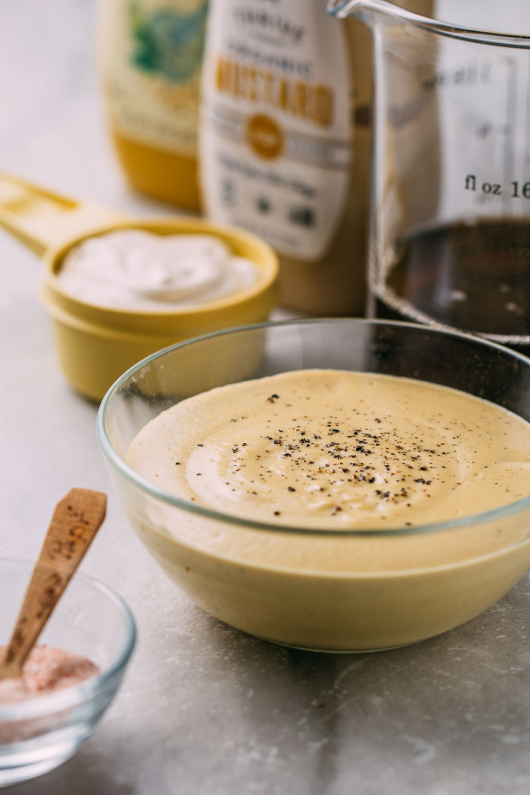 Maple Mustard Dressing, Dip, or Sauce (Oil-Free) Recipe | VEEG