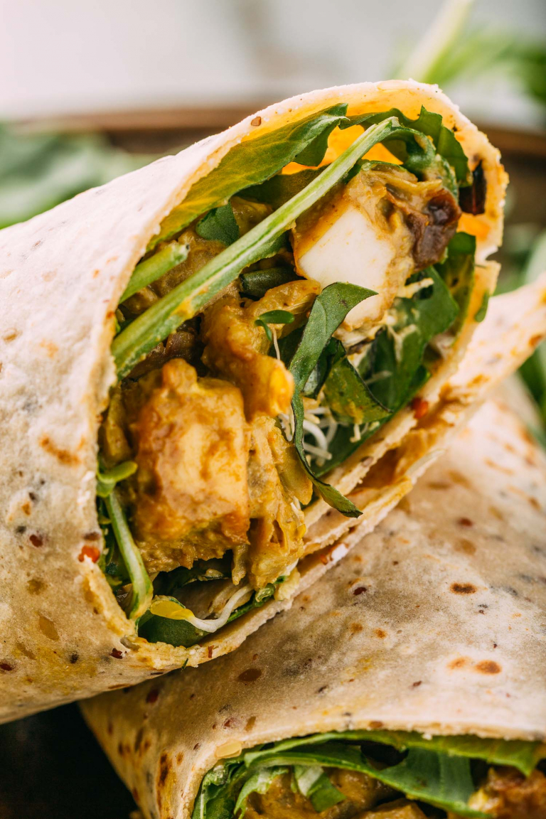 Coconut Curry Salad Wrap Recipe | VEEG