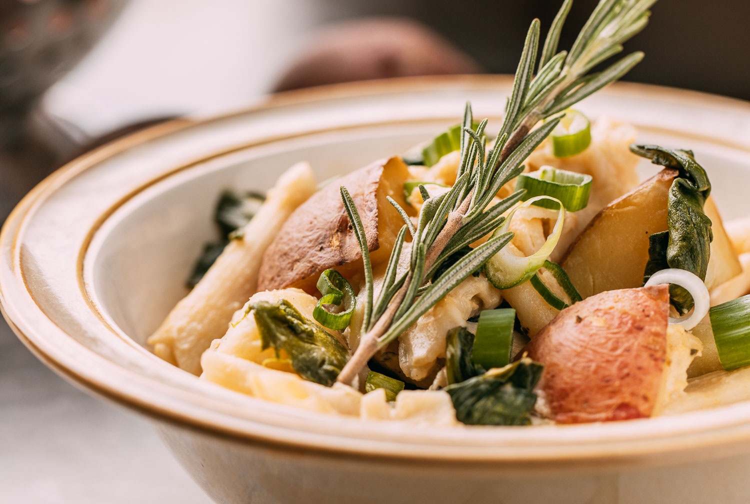 Vegan Rosemary Potatoes and Pasta Recipe | VEEG